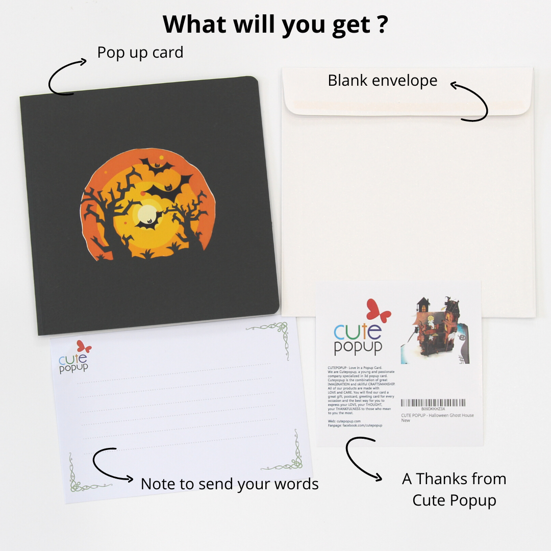 Ghost House Halloween Pop Up Card – Cute Popup - Make Every Moment Count