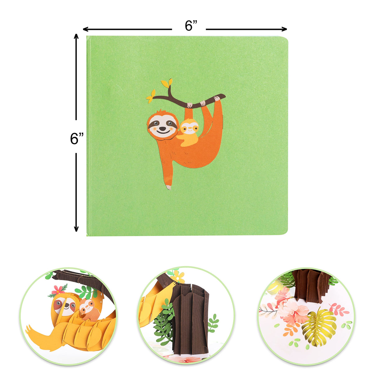 Sloth Pop Up Card – Cute Popup - Make Every Moment Count